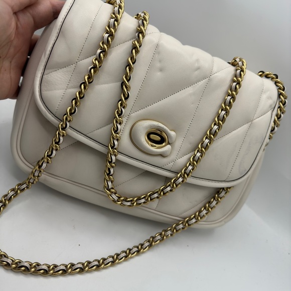Coach | Bags | Coach Quilted Pillow Madison Shoulde Chalk Damaged ...